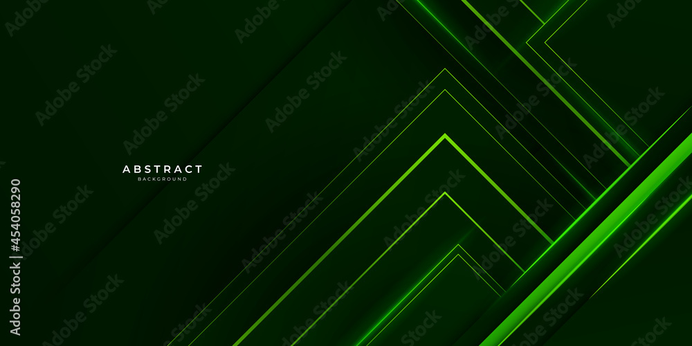 Abstract green neon tech background. Futuristic technology interface ...