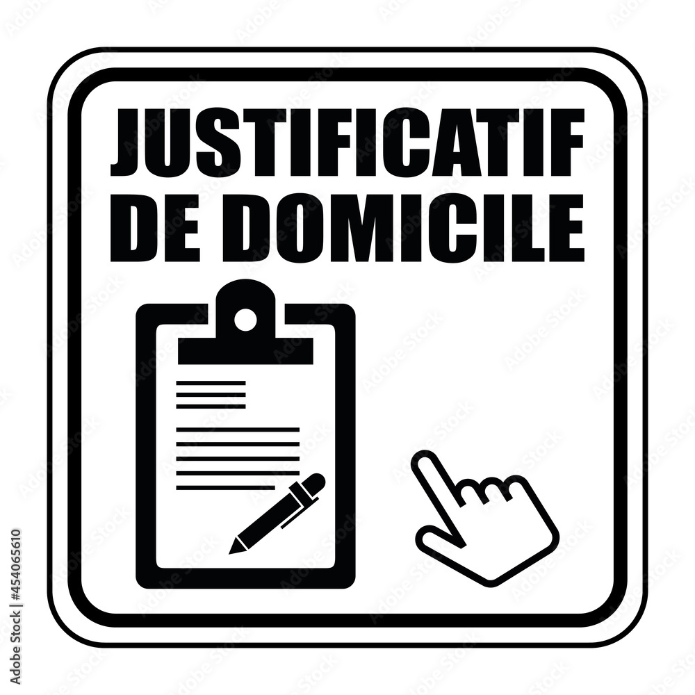 Logo justificatif de domicile. vector de Stock | Adobe Stock