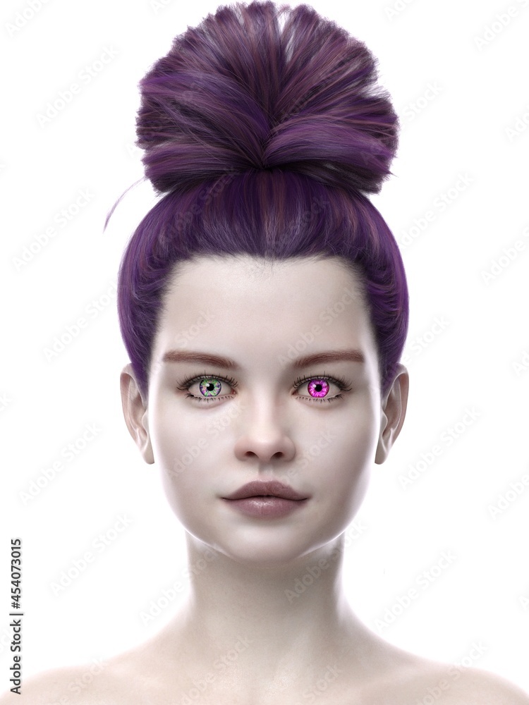 3D rendering illustration female model avatar Stock Illustration ...