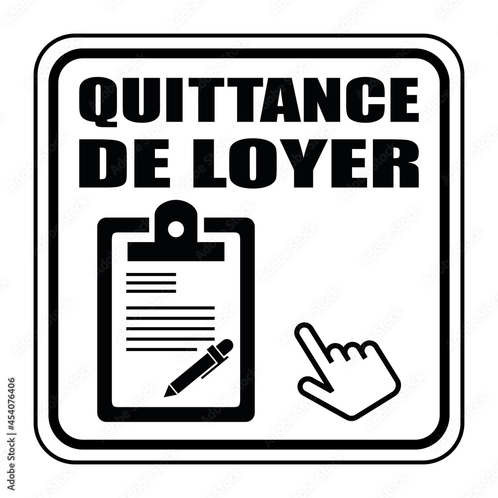 Logo quittance de loyer. Stock Vector | Adobe Stock