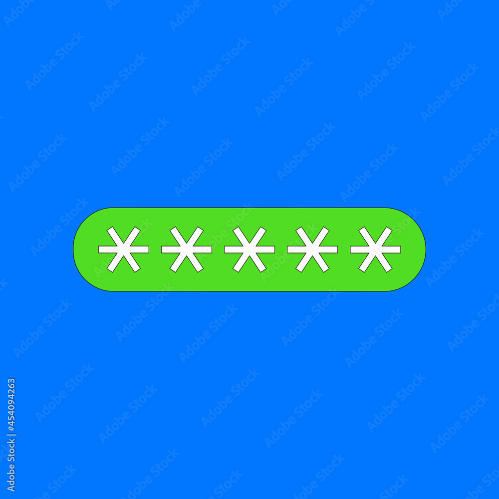 Password login field vector illustration. Website input form to access ...