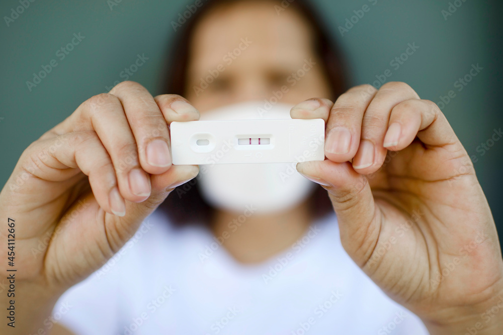 Asian young woman with hygiene protective face mask using SARS 2019 ...