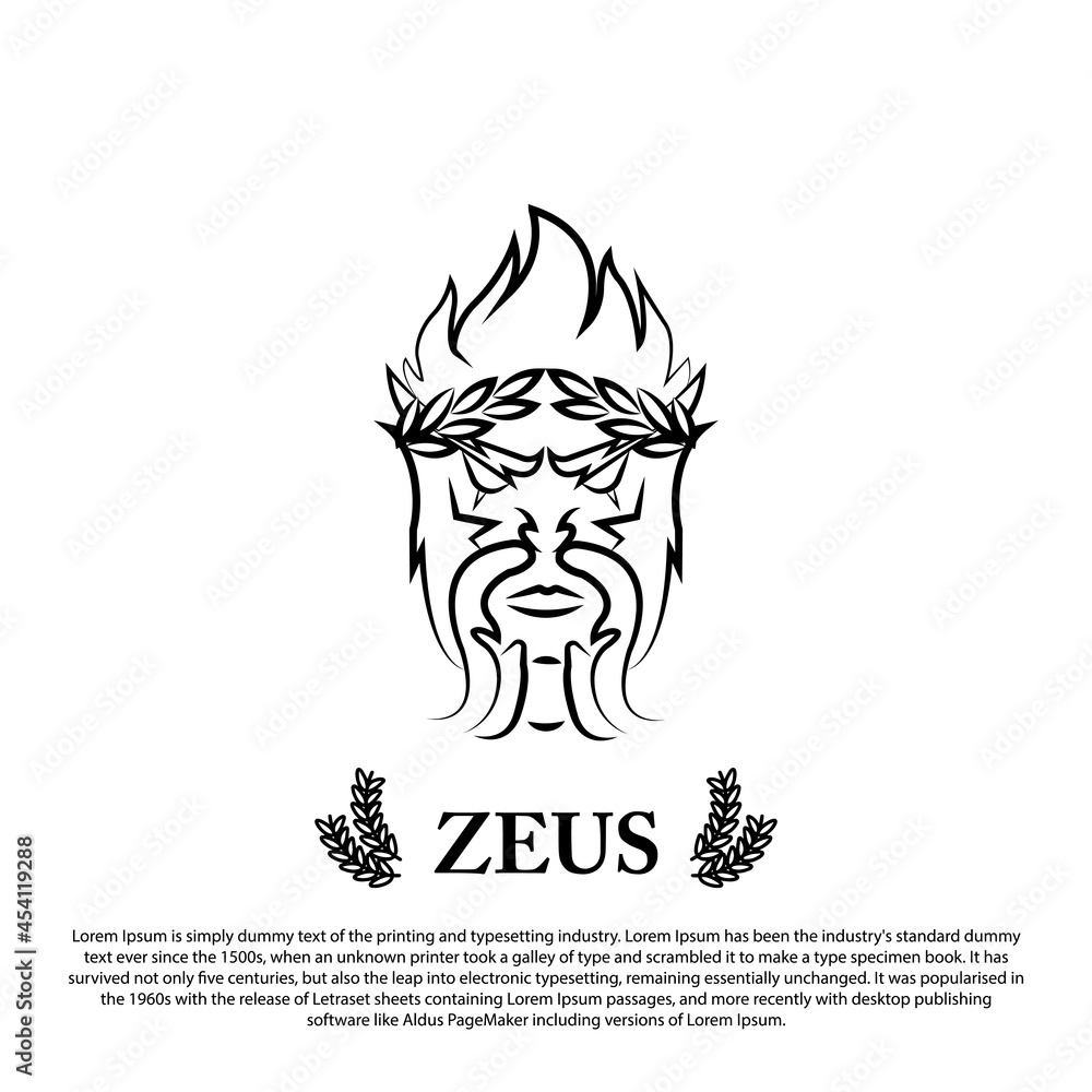 Premium Zeus logo design. Zeus logo with outline style for your ...