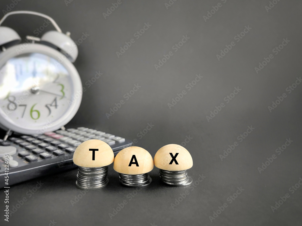 Tax-filling concept - Tax text in vintage background. Stock photo ...