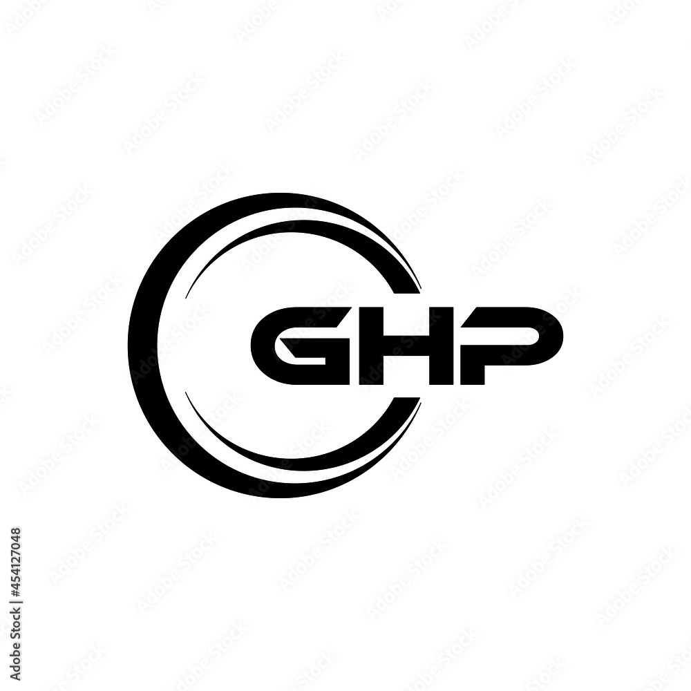 GHP letter logo design with white background in illustrator, vector ...