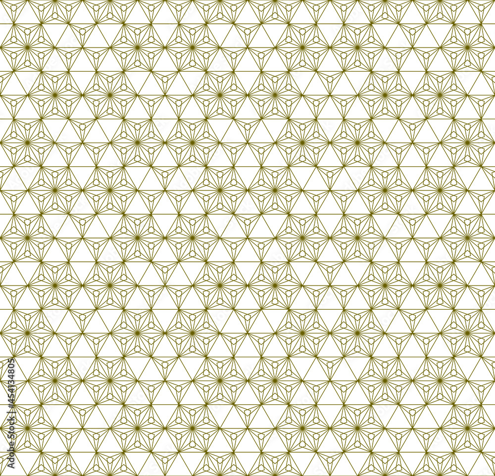 A seamless pattern based on elements of the traditional Japanese craft ...