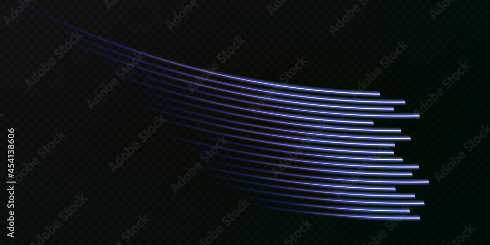 Set of speed lines isolate on transparent the background. Collection of ...