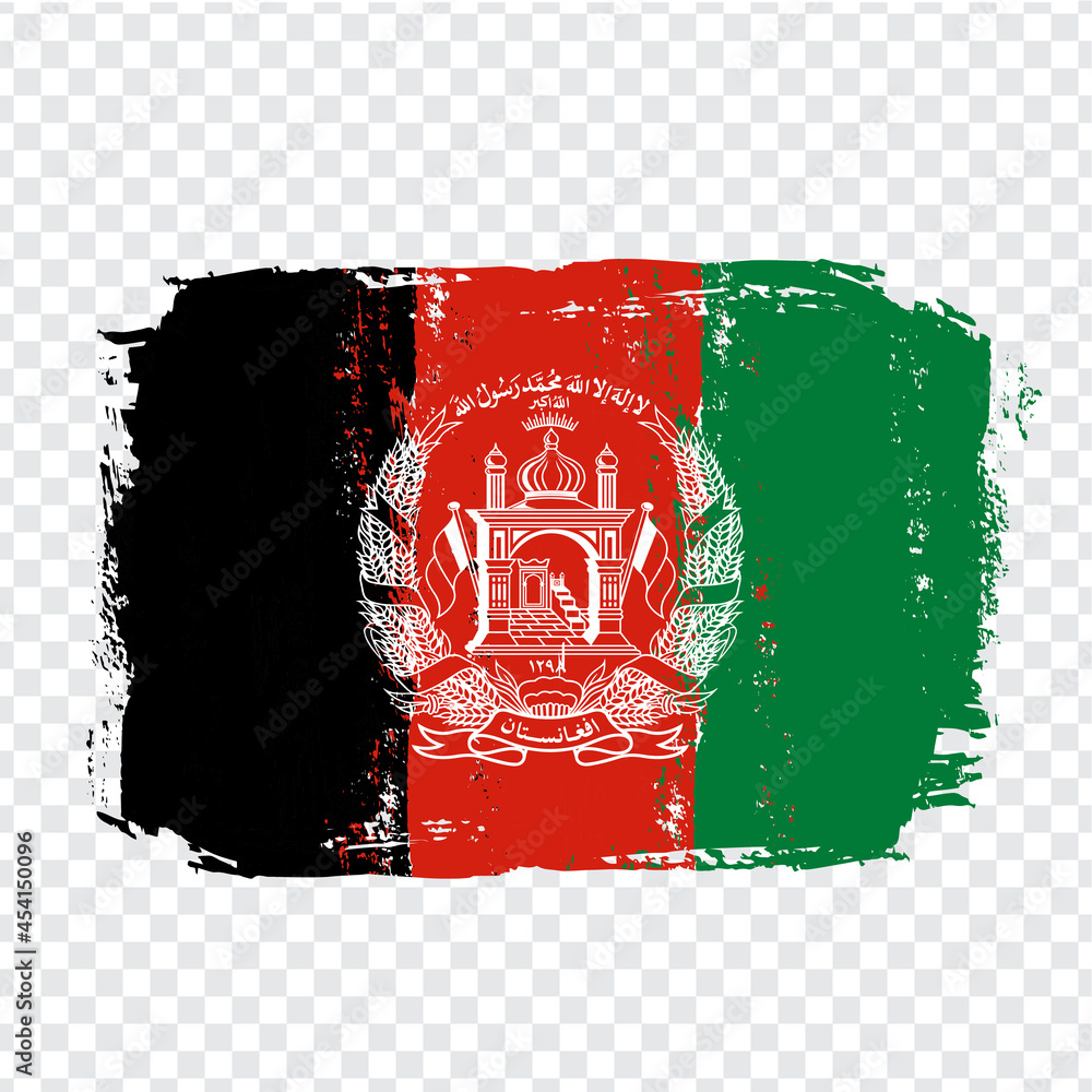 Flag Islamic Republic of Afghanistan from brush strokes. Flag ...