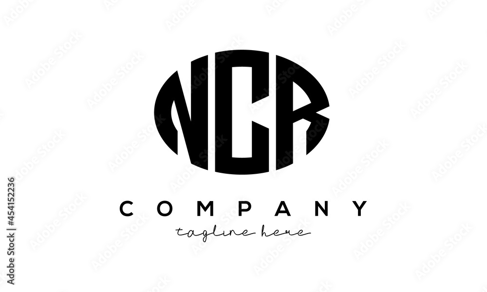NCR three Letters creative circle logo design Stock Vector | Adobe Stock