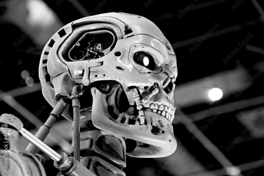 OSAKA, JAPAN - Jan 21, 2017 : Photo of the T-800 End skeleton from the ...