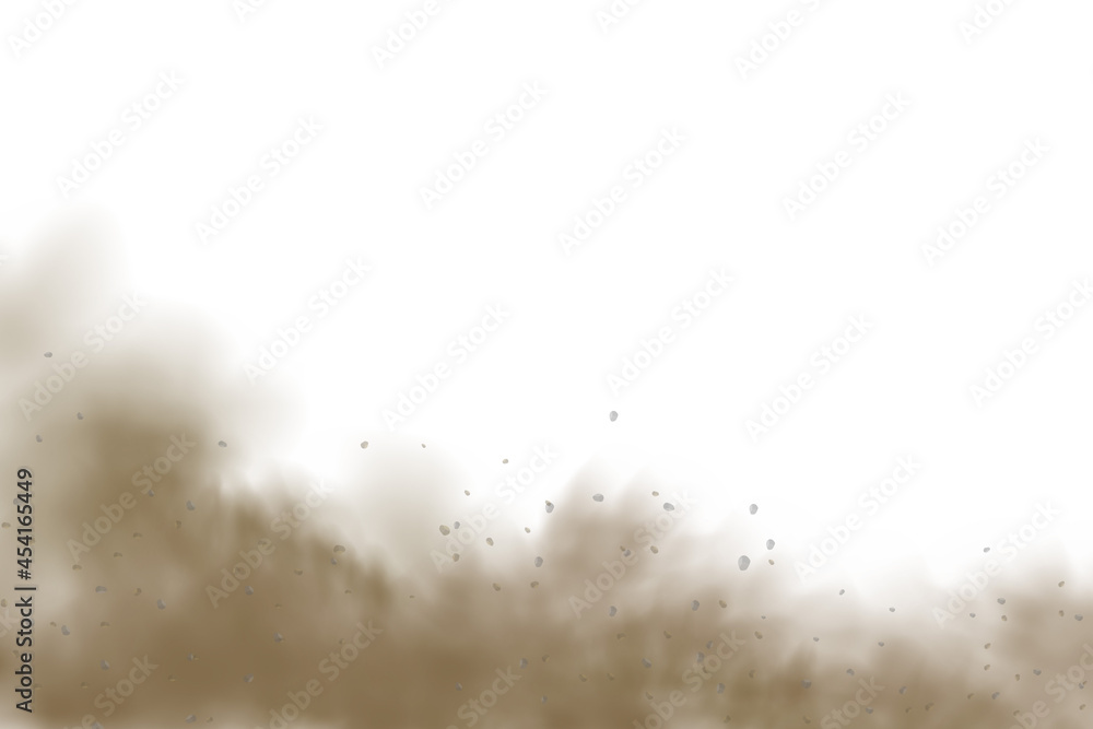Realistic vector isolated on transparent background.Dust cloud with ...
