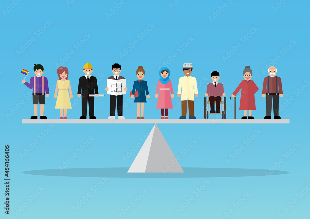 Social issue equality of people concept Stock Vector | Adobe Stock