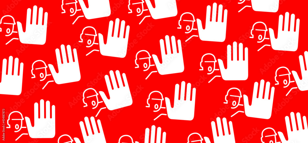 Stop halt allowed area. Do not enter, danger, warning. Traffic sign ...