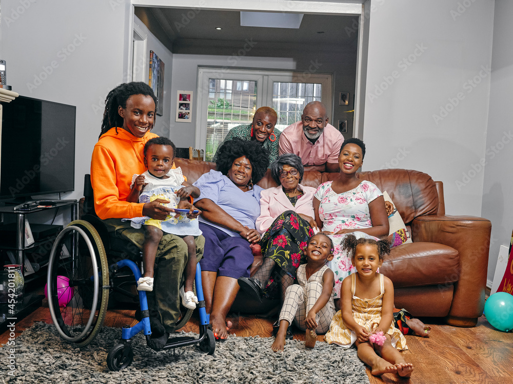 Multi-generation family portrait Stock Photo | Adobe Stock