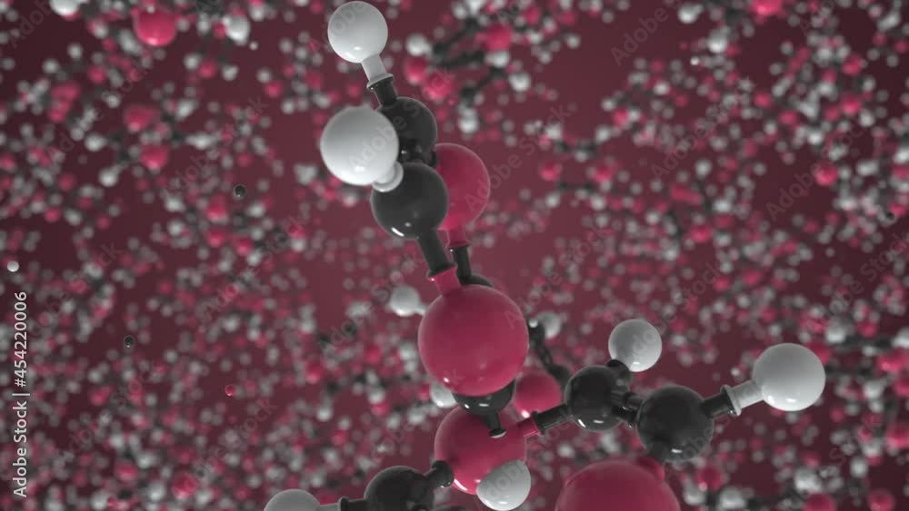 Molecule of dioxin, conceptual molecular model. Scientific looping 3d ...