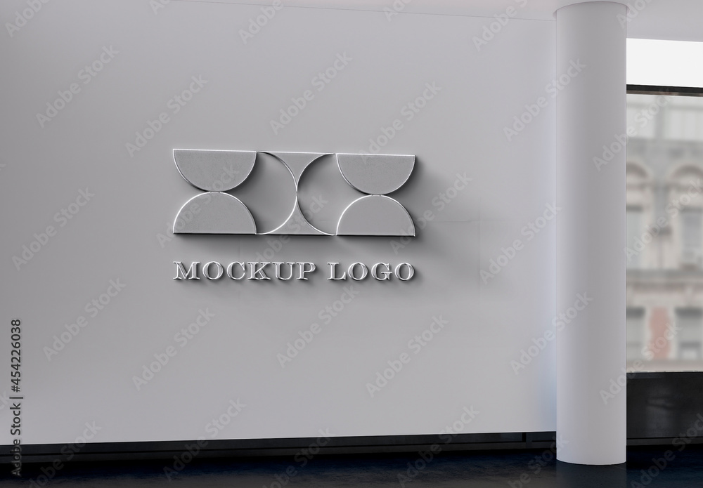 Wall Branding Mockup Stock Template | Adobe Stock
