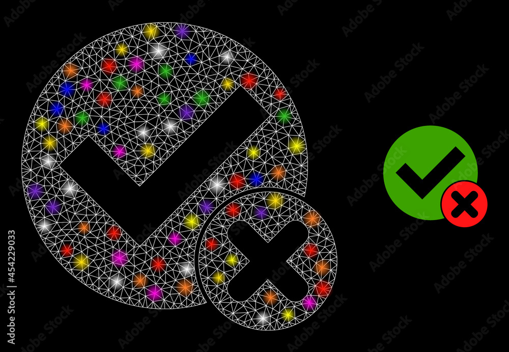 Vecteur Stock Glossy network false positive constellation icon with ...