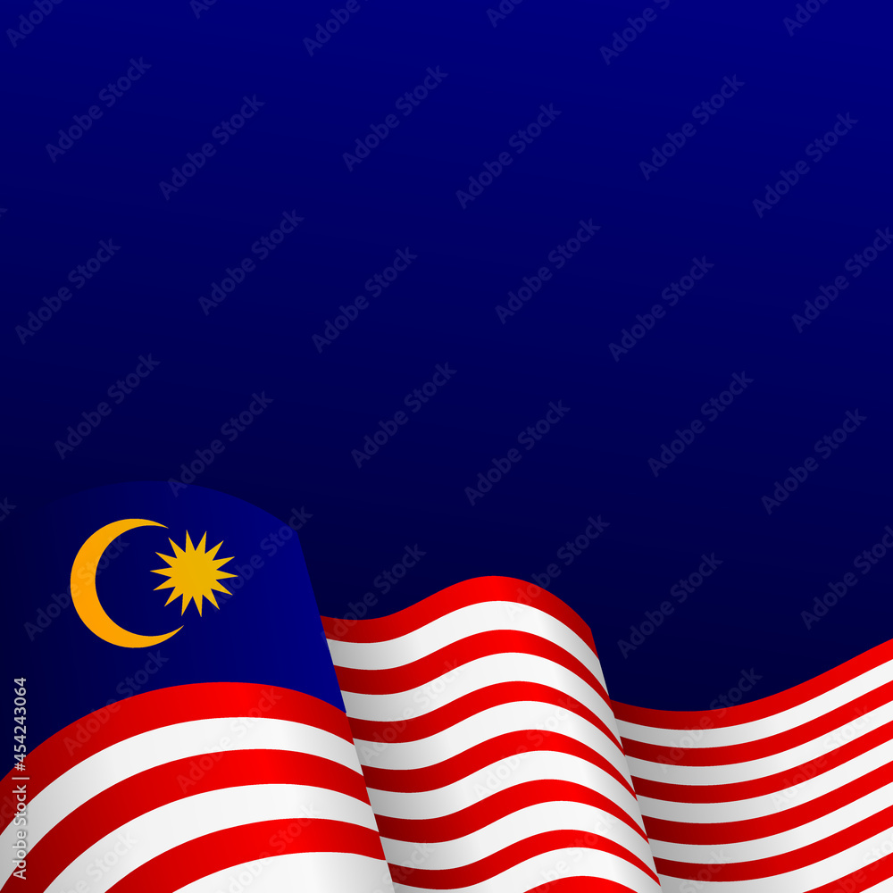 malaysia independence day flat vector poster background Stock Vector ...