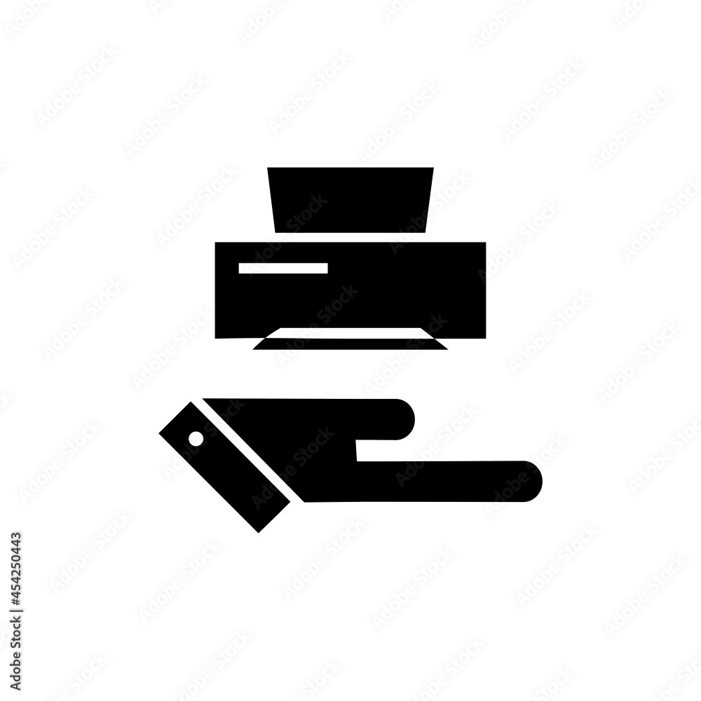 Hand holding printer. Stock Vector | Adobe Stock