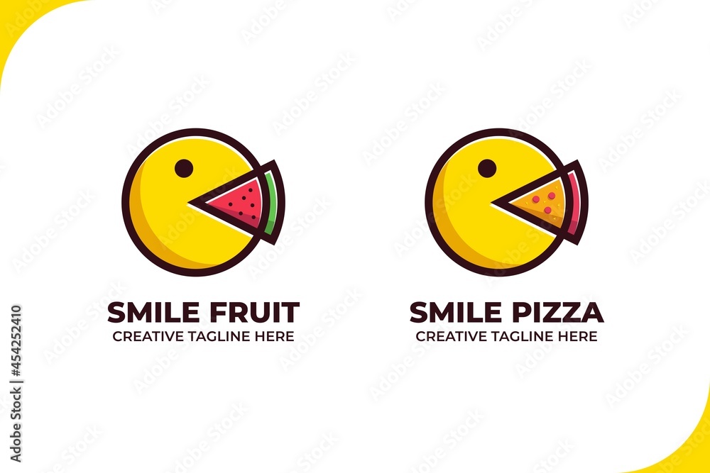 Poster Happy Emoji Eat Food Cartoon Logo – Wall Art | UkPosters
