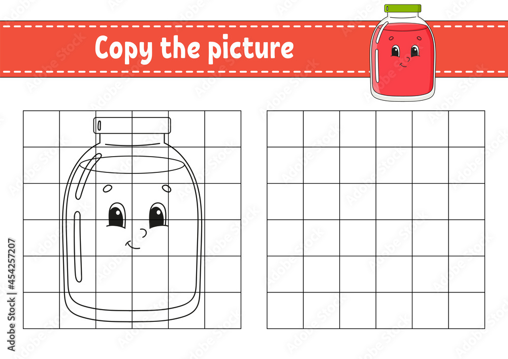 Copy the picture. Coloring book pages for kids. Education developing ...