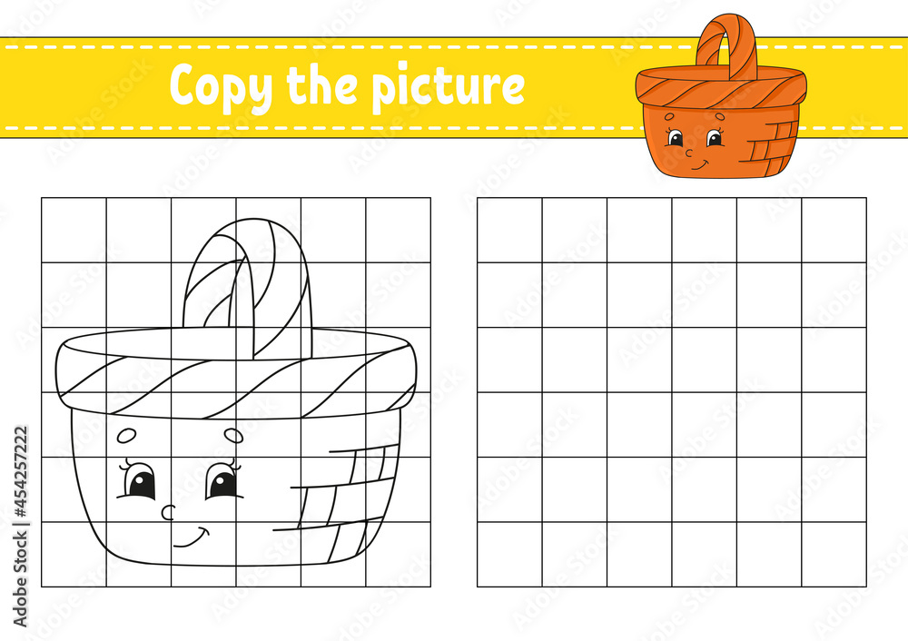 Copy the picture. Coloring book pages for kids. Education developing ...
