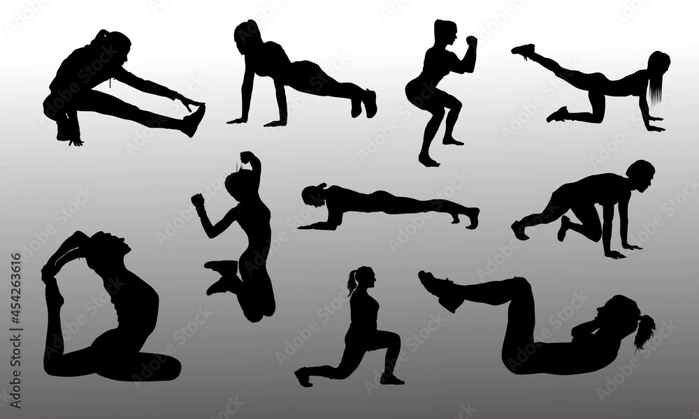 Vetor de Fitness SVG Bundle, Fitness SVG, Yoga Clipart, Yoga Cut Files ...