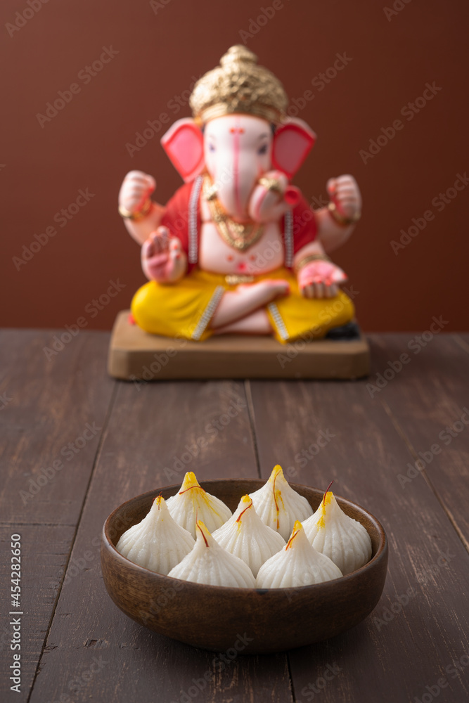Steamed Modak, ukdiche modak, white modak made from rice flour and ...