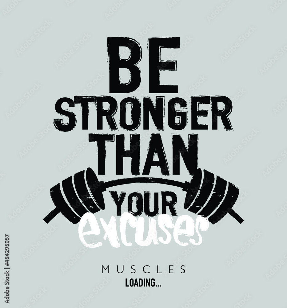 Motivational quote slogan text and barbell, design about fitness, gym ...