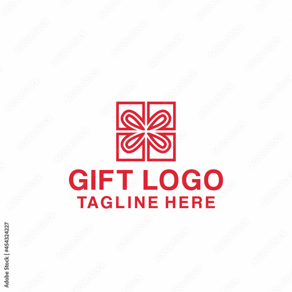 birthday gift Logo gift box Icon. happy christmas Vector Modern Symbol ...
