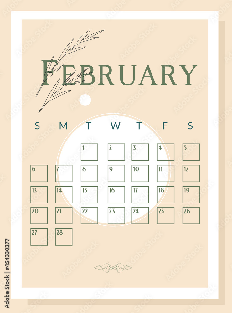 Monthly calendar for the 2022 year. Week starts on Saturday. February ...