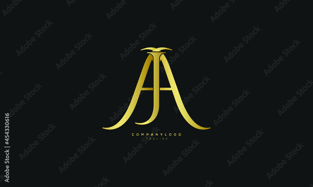 AJ, AJA, AAJ, Abstract initial monogram letter alphabet logo design ...