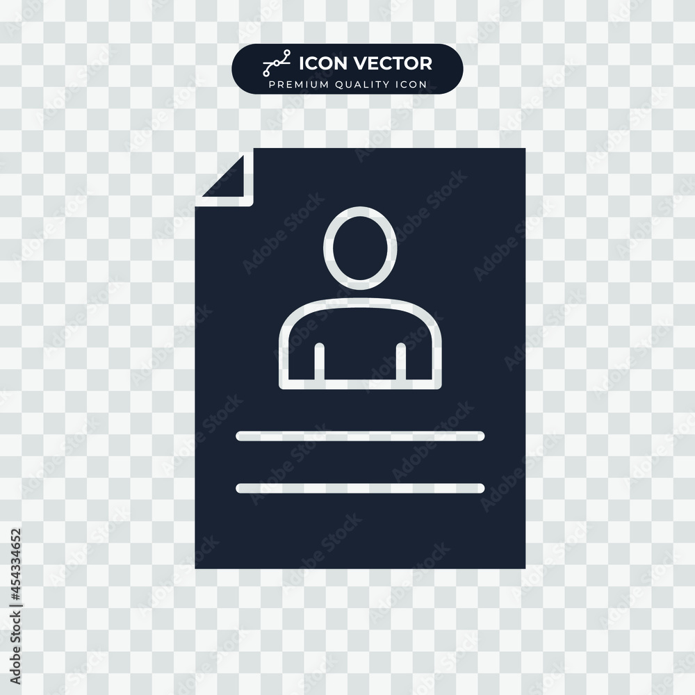resume icon symbol template for graphic and web design collection logo ...