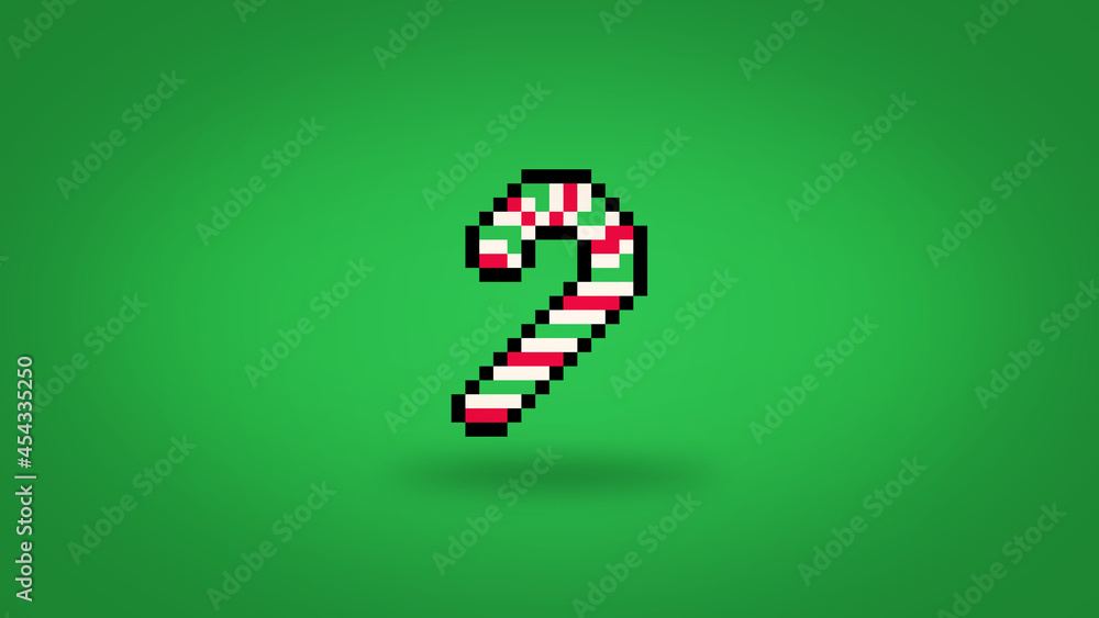 Cute pixel 8 bit red and green candy cane background - high res 4k ...