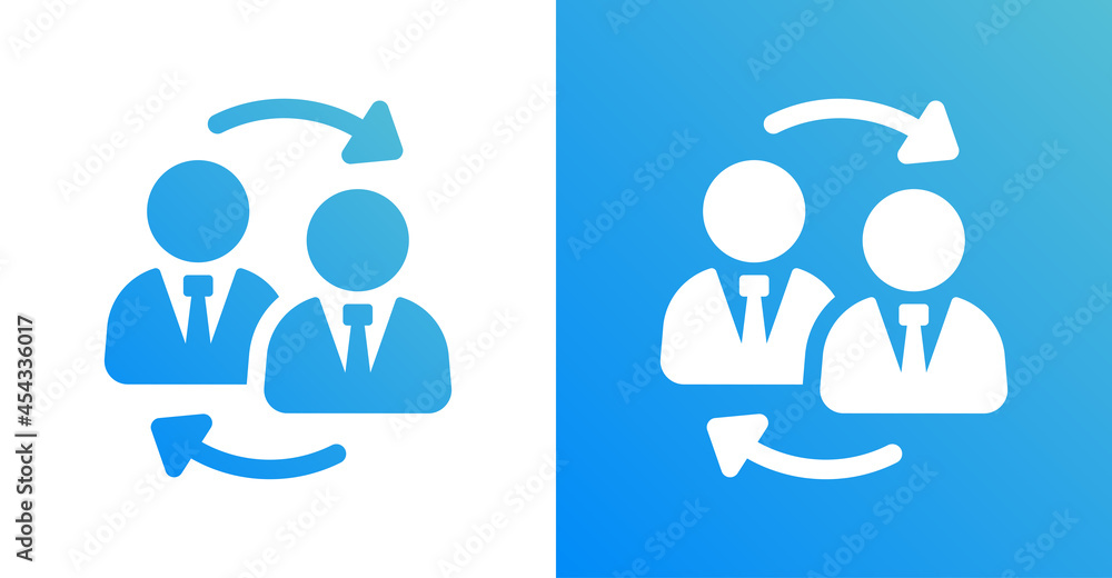 Turnover staff icon. Replace employee symbol vector illustration. Stock ...