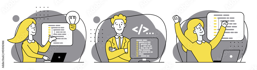 Concept Of Script Coding Programming Javascript Php Python Html Other Languages