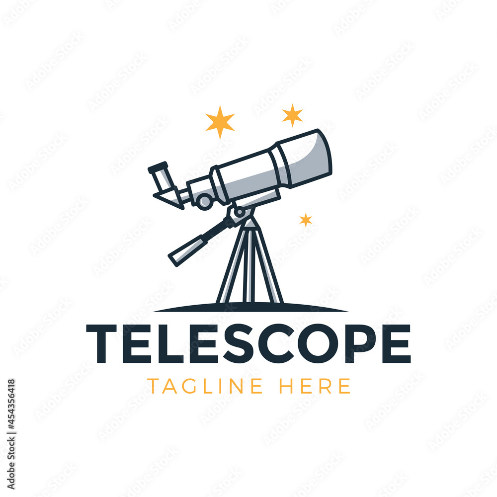 Telescope with star logo design vector illustration Stock Vector ...