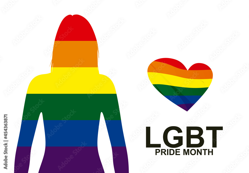 Lgbt Woman Silhouette Vector Illustration Stock Vector Adobe Stock
