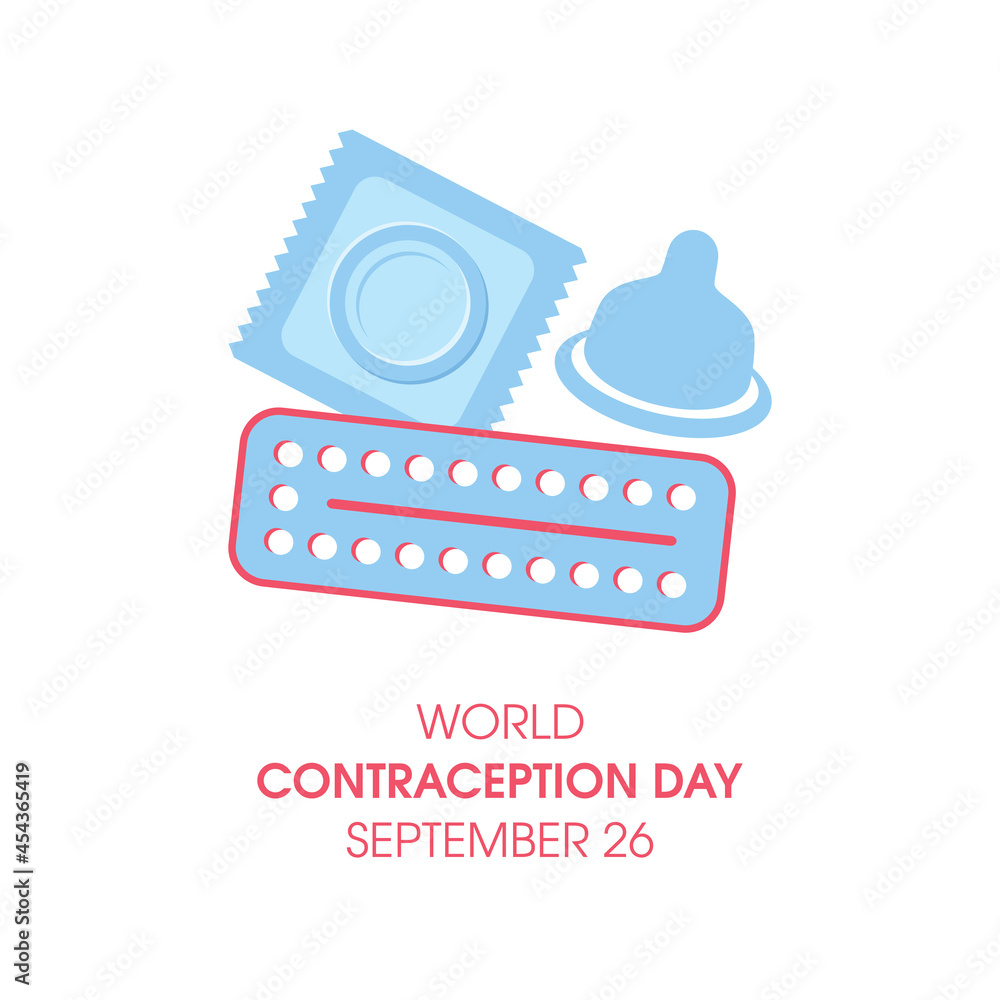 World Contraception Day vector. Condom and contraceptive pills icon set ...