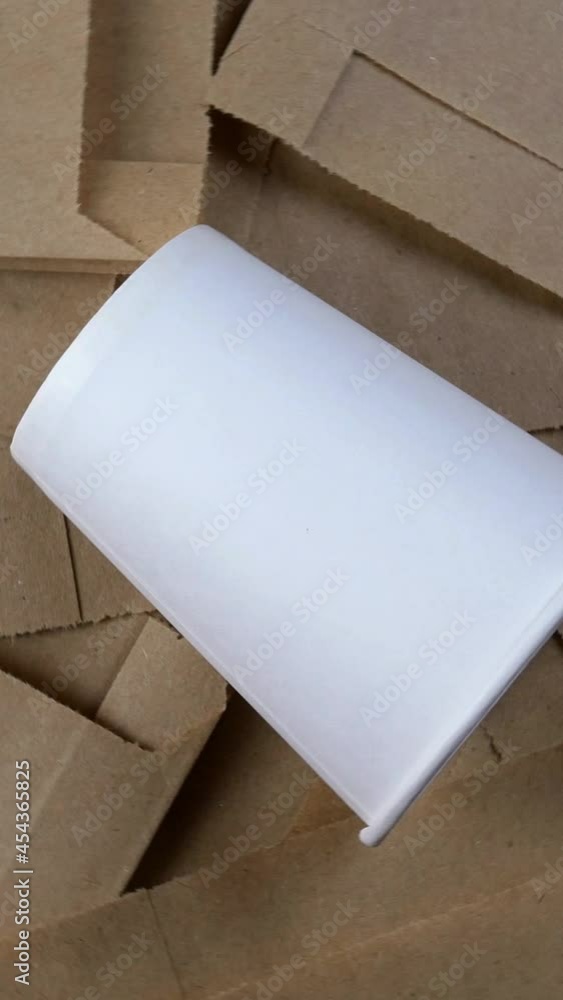 Empty paper package, eco-friendly disposable biodegradable packaging ...
