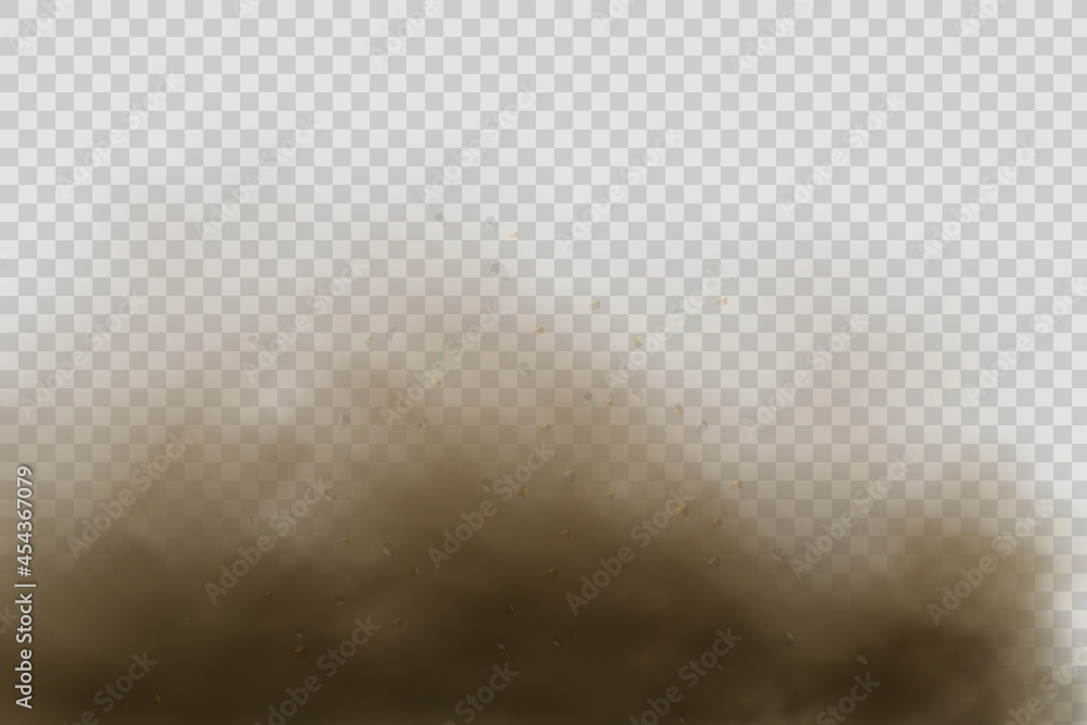 Realistic vector isolated on transparent background.Dust cloud with ...