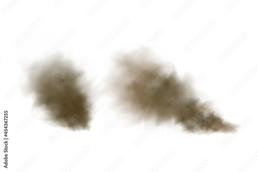 Realistic vector isolated on transparent background.Dust cloud with ...