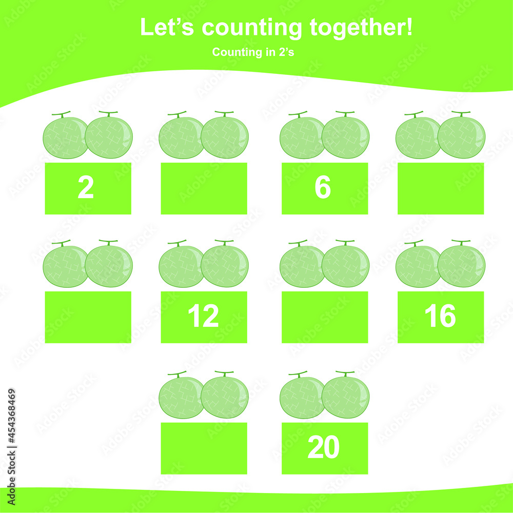 Counting melons for children. Fruit Counting Math Worksheet. Counting ...