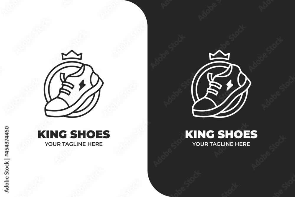 Shoes King Simple Logo Stock Vector | Adobe Stock