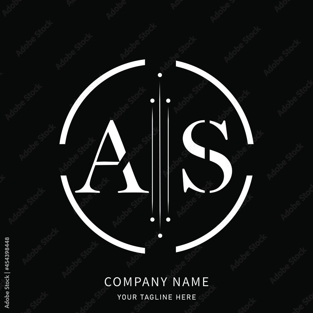AS logo design. Alphabet letter icon logo. Stock Vector | Adobe Stock