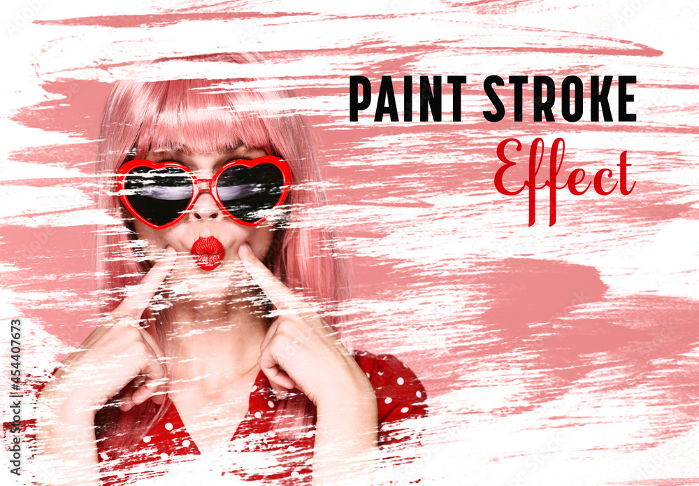 Paint Stroke Effect Mockup Stock Template | Adobe Stock