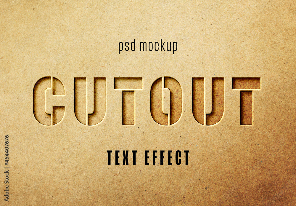 Cutout Text Effect Mockup Stock Template | Adobe Stock