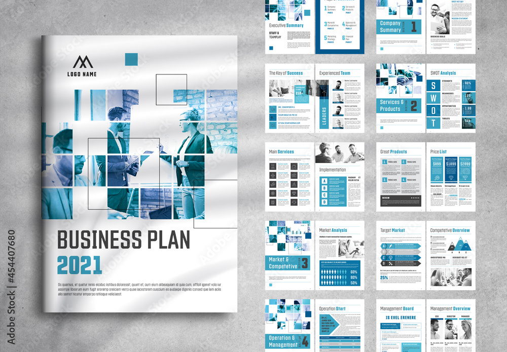 Business Plan Layout Stock Template | Adobe Stock