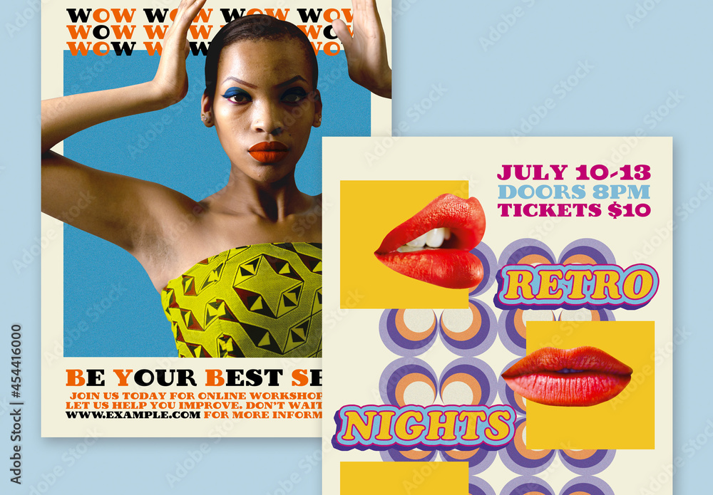 Retro Posters Stock Template | Adobe Stock