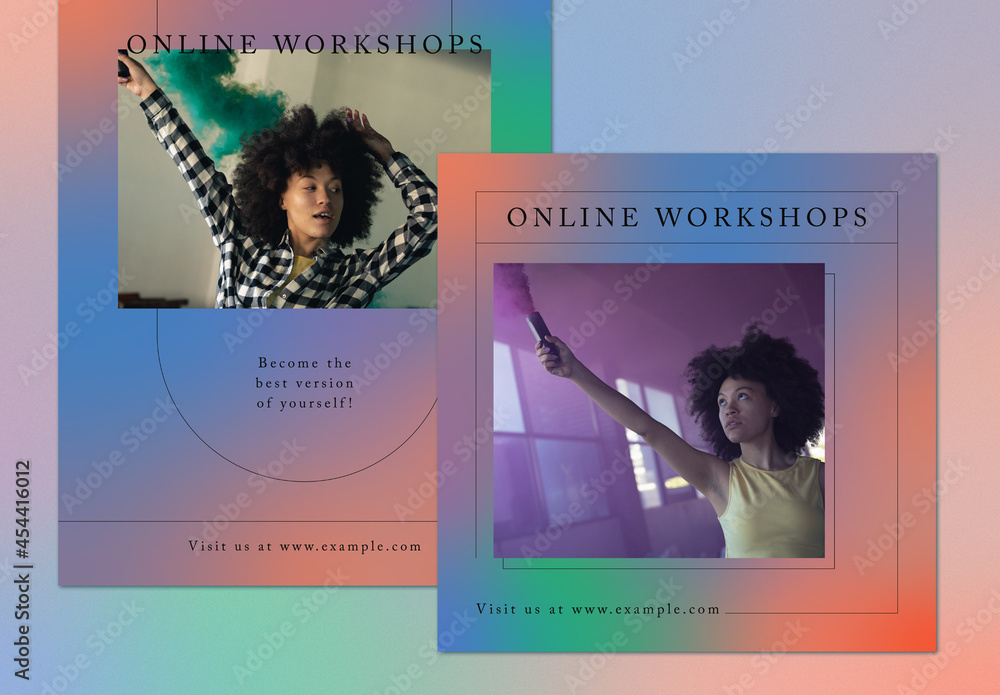 Social Media Set Stock Template | Adobe Stock